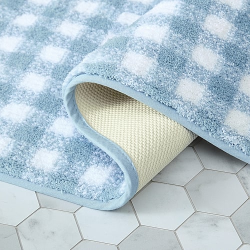 Click here for Martha Stewart Ginham Bath Rug  One Size  Blue prices