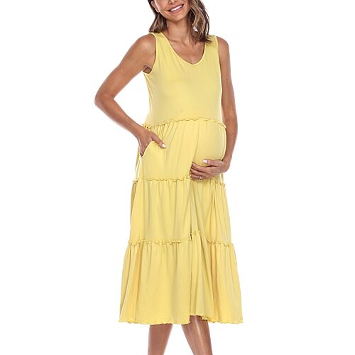 Click here for White Mark Womens Plus Maternity Midi Scoop Neck S... prices