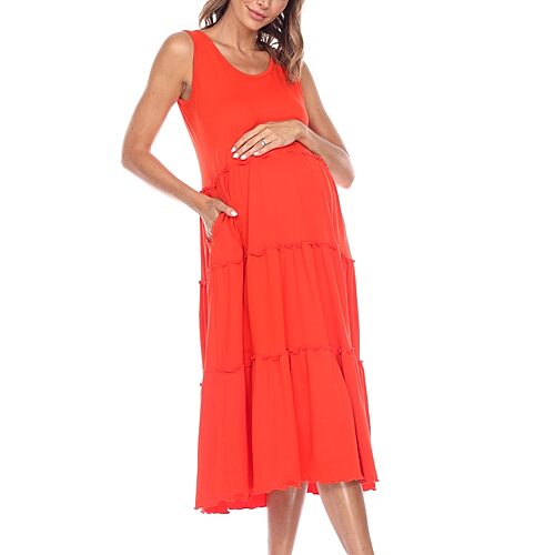 Click here for White Mark Womens Plus Maternity Midi Scoop Neck S... prices