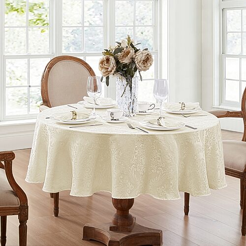 Click here for Elrene Caiden Elegance Damask Tablecloth - 70 Roun... prices