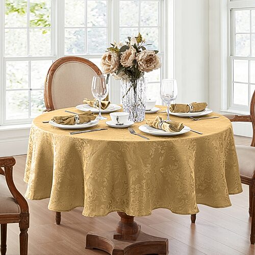Click here for Elrene Caiden Elegance Damask Tablecloth - 70 Roun... prices
