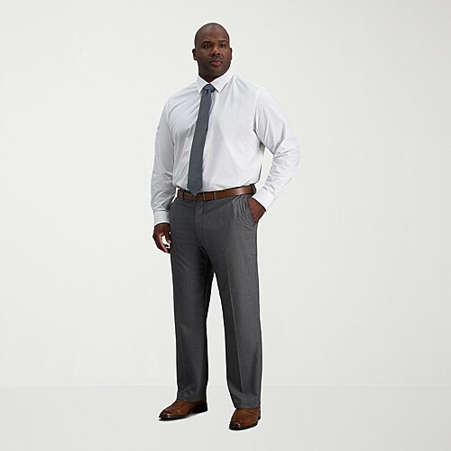 Click here for Haggar JMH Sharkskin Mens Classic Fit Big and Tall... prices