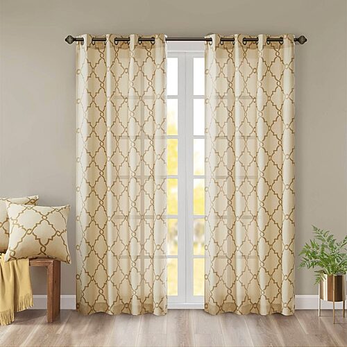 Click here for Madison Park Westmont Fretwork Print Grommet Top L... prices