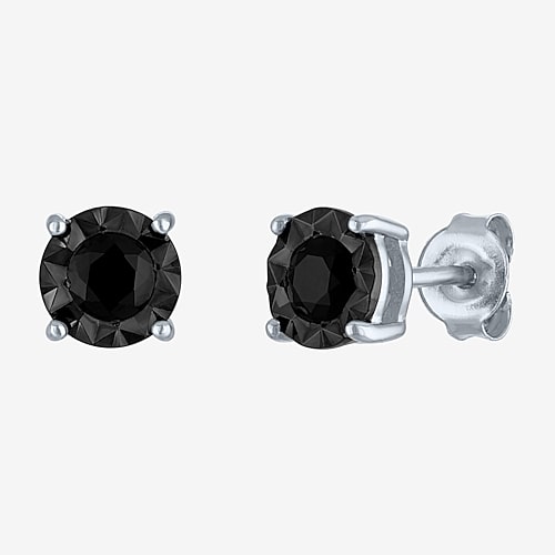 Click here for 1/2 CT. T.W. Natural Black Diamond Sterling Silver... prices