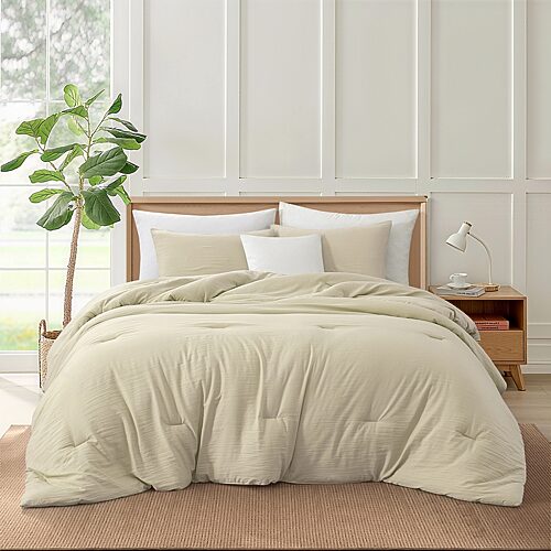 Stratford Park Anaya Solid 3-Pc. Comforter Set  Full - Ivory