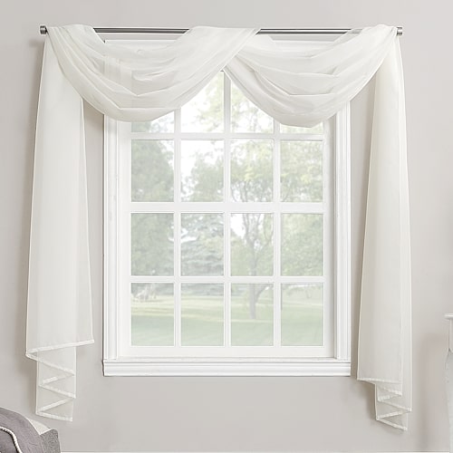 Click here for No. 918 Emily Sheer Voile Window Scarf Valance  On... prices