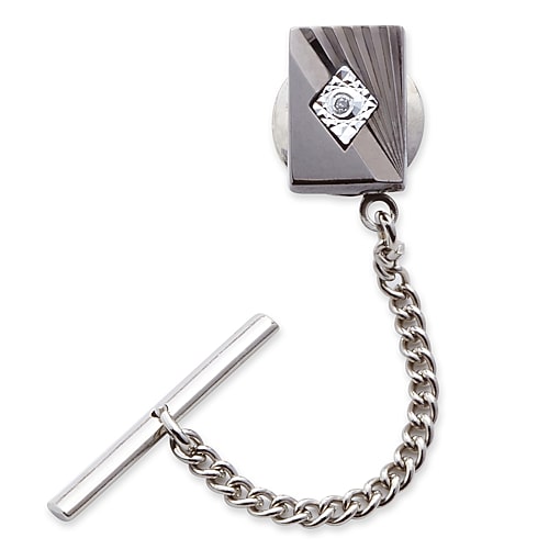 Click here for Art Deco Tie Tack with Diamond Accent  One Size  G... prices