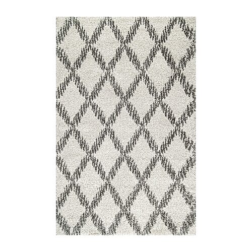 Click here for nuLoom Sharika Lattice Shaggy Rectangular Rug  One... prices