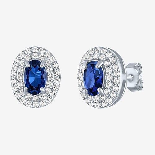 Click here for Gemstone & Lab-Created White Sapphire Sterling Sil... prices