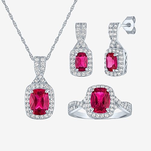 Click here for Gemstone Sterling Silver 3-pc. Jewelry Set  9  Rub... prices