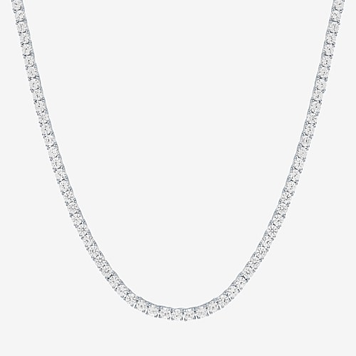Click here for Womens White Sapphire Sterling Silver 18 Inch Tenn... prices