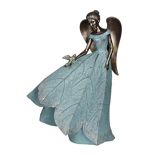Roman 19.75in Angel And Bird Statue  One Size  Gray