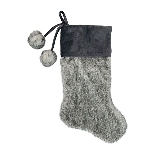 Click here for Northlight 20.5-Inch Gray Faux Fur With Corduroy C... prices
