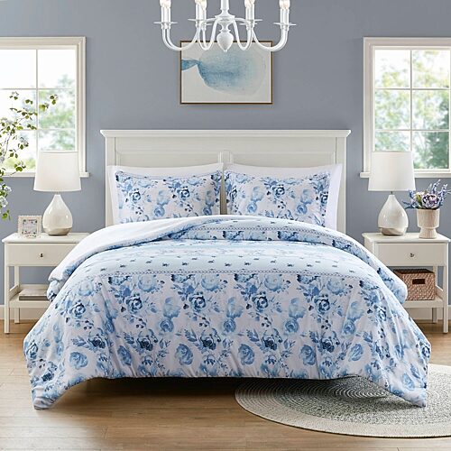 Click here for Intelligent Design Christa Floral Striped 2-Pc. Du... prices