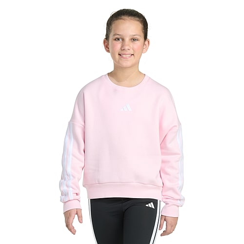 Click here for Girls (7-16) adidas(R) 3-Stripe Crew Neck Sweatshi... prices