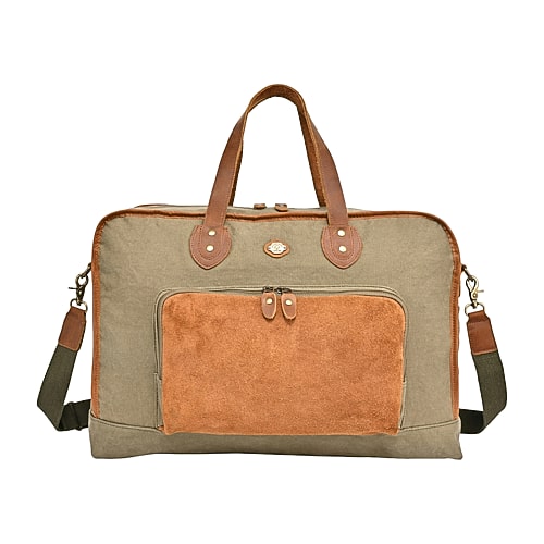 Click here for Tsd Brand Valley Oak Canvas Weekender Bag - Olive prices
