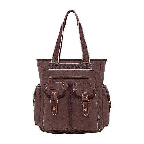 Click here for Tsd Brand Atona Utility Canvas Tote Bag - Brown prices