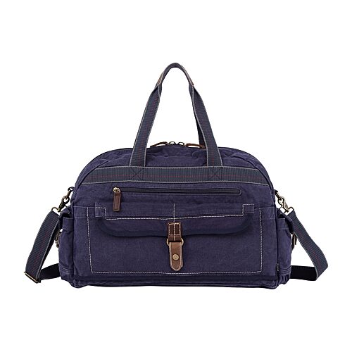 Click here for Tsd Brand Atona Canvas Weekender Handbag - Navy prices