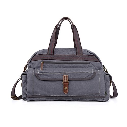 Click here for Tsd Brand Atona Canvas Weekender Handbag - Grey prices