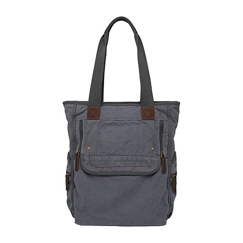Click here for Tsd Brand Atona Canvas Tote Bag - Gray prices