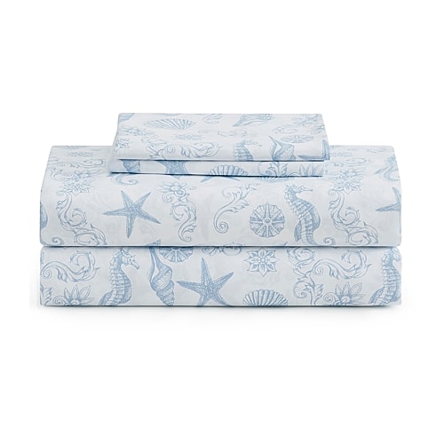 Click here for Caribbean Joe Coastal Pattern 4-Pc. Sheet Set  Kin... prices