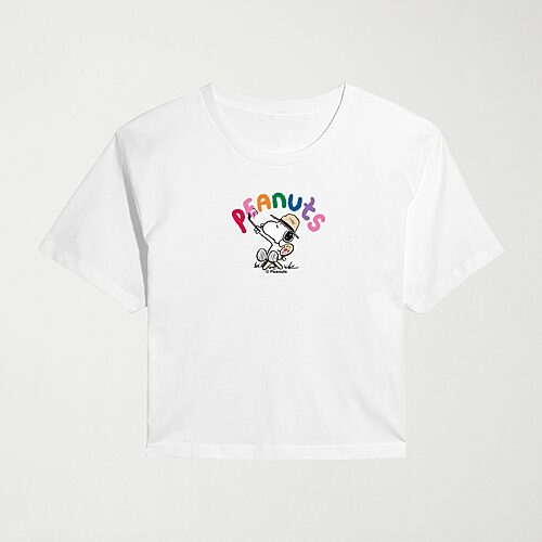 Click here for Colorful Painting Cropped Womens Juniors Crew Neck... prices