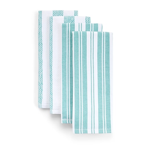 Click here for Cooks Stripe 4-pc. Kitchen Towel Set  One Size  Bl... prices