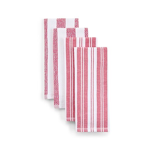Click here for Cooks Stripe 4-pc. Kitchen Towel Set  One Size  Re... prices