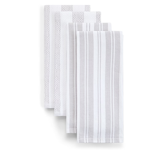 Click here for Cooks Stripe 4-pc. Kitchen Towel Set  One Size  Gr... prices