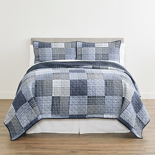 Click here for Home Expressions Xander Quilt Set  One Size  Blue prices