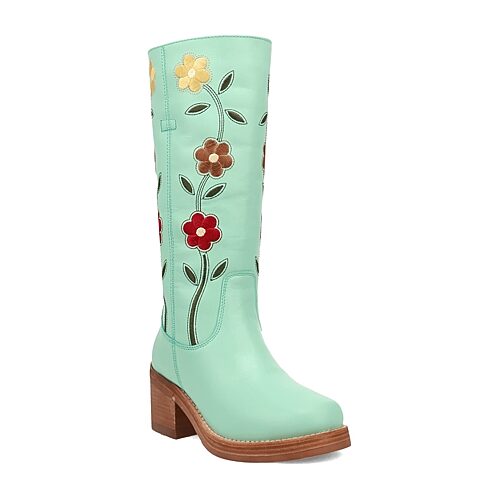 Click here for Dingo Womens Bloom Leather Boot - Mint prices