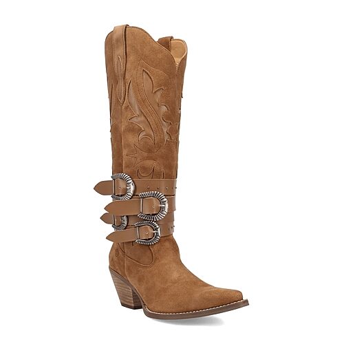 Click here for Dingo Womens Buck Wild Suede Leather Boot Block He... prices