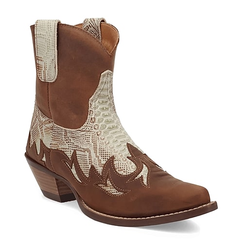 Click here for Dingo Womens Cobra Kiss Leather Bootie - Brown prices
