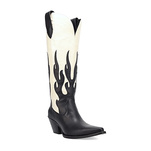 Click here for Dingo Womens Burnin Love Leather Boot Block Heel C... prices