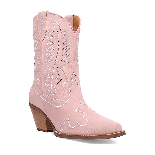 Click here for Dingo Womens Tiny Pony Suede Leather Bootie - Pink prices