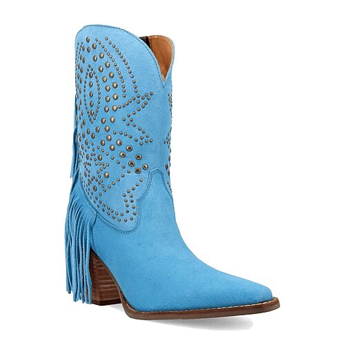 Click here for Dingo Womens Star Power Suede Leather Bootie - Blu... prices