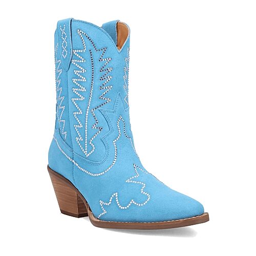 Click here for Dingo Womens Tiny Pony Suede Leather Bootie - Blue prices