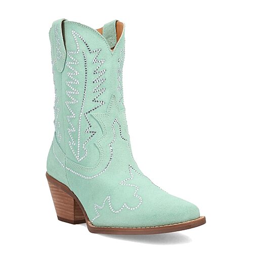Click here for Dingo Womens Tiny Pony Suede Leather Bootie - Mint prices