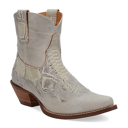 Click here for Dingo Womens Cobra Kiss Leather Bootie - Off white prices