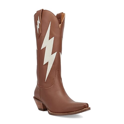 Click here for Dingo Womens Thunderbolt Leather Boot - Brown prices
