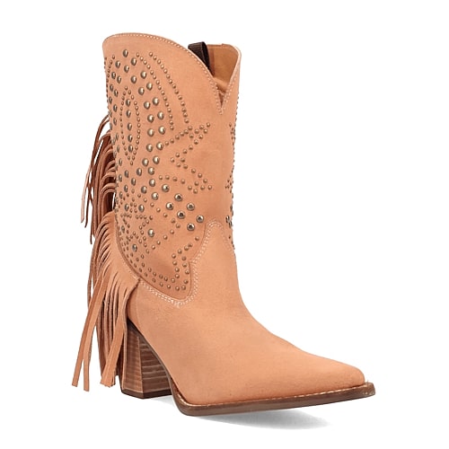 Click here for Dingo Womens Star Power Suede Leather Bootie - Pea... prices