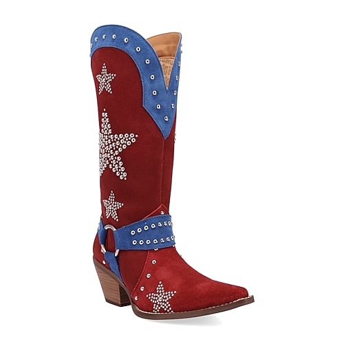 Click here for Dingo Womens Lucky Stars Suede Leather Boot Block... prices