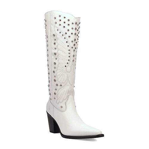 Click here for Dingo Womens Diamonds Forever Leather Boot - White prices