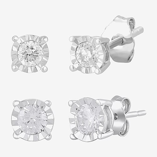 Click here for 1 CT. T.W. Lab-Grown Diamond Sterling Silver Round... prices