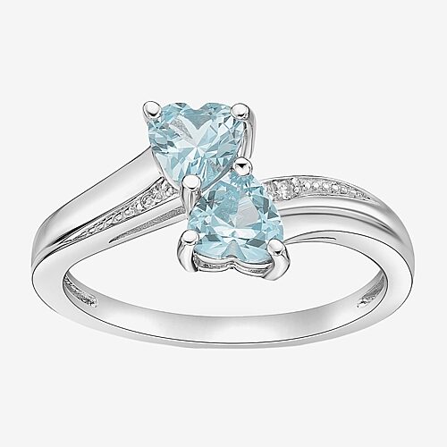 Click here for Womens Diamond Accent Lab Created Blue Aquamarine... prices