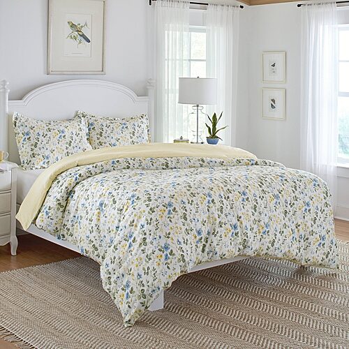 Click here for Laura Ashley(R) Meadow Floral Cotton Duvet Reversi... prices