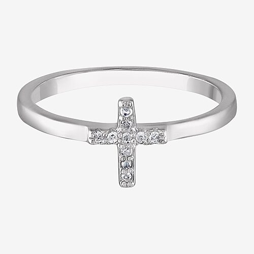 Click here for Girls White Diamond Sterling Silver Cross Delicate... prices