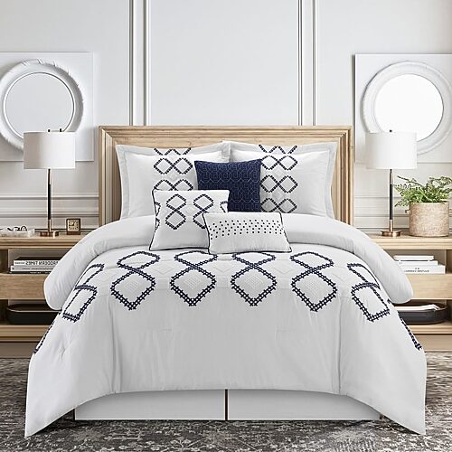 Click here for Stratford Park Maya 7-pc. Geometric Midweight Comf... prices