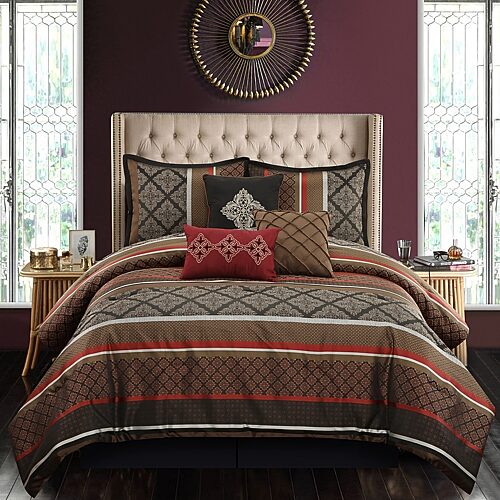 Click here for Stratford Park Tefia Jacquard Damask 7-Pc. Comfort... prices