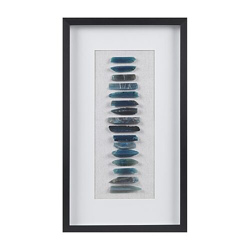 Click here for INK+IVY Cerulean Stones Agate Framed Shadow Box Ar... prices